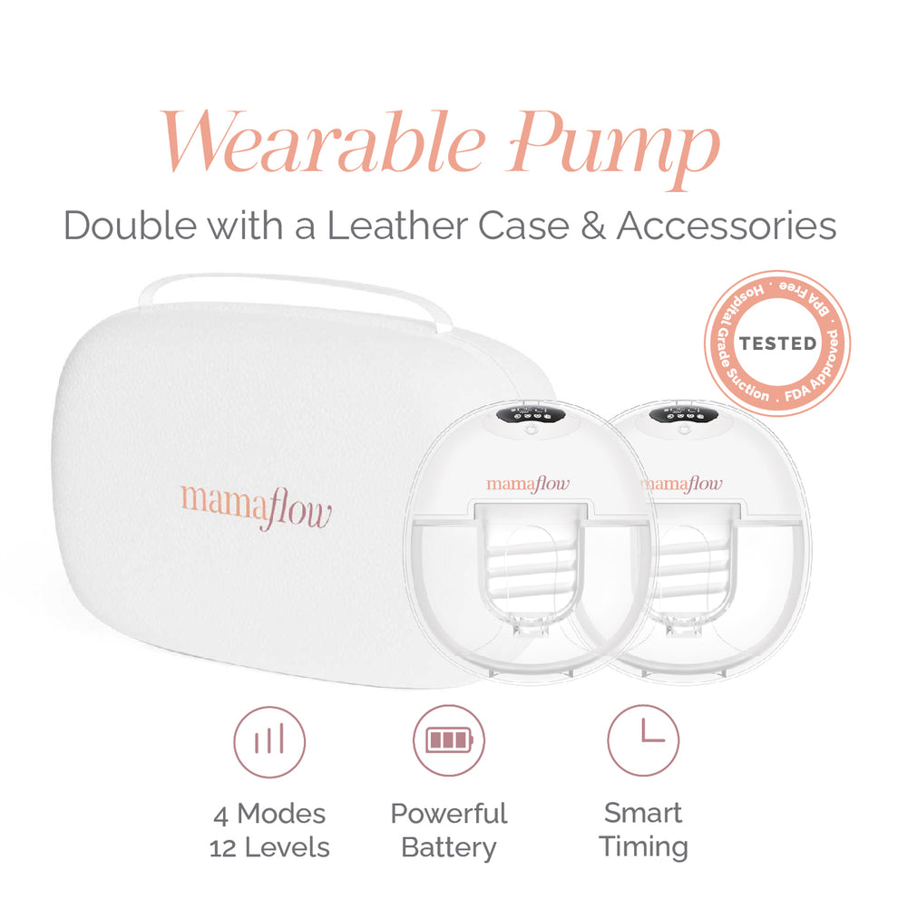 Double Wearable Breast Pump with Case – MamaFlow